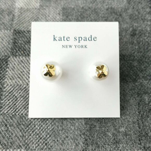 kate spade | Jewelry | Kate Spade Pearls On Pearls Flower Gold White ...